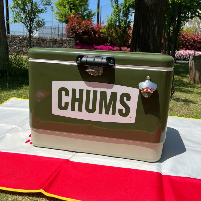 CHUMS（チャムス）アウトドアアイテム｜チャムス スチール クーラーボックス 54L 【Olive】